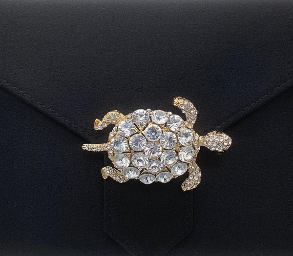 Gold Crystal Turtle Brooch – Wilbur & Gussie